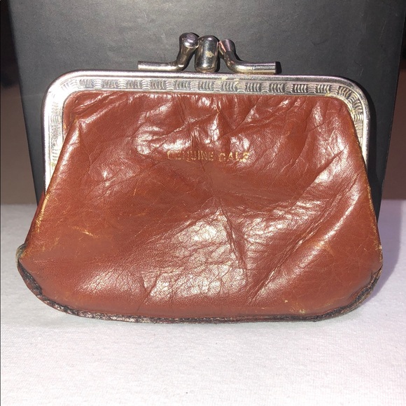 Bags | Genuine Calf Brown 2 Sided Pouch Coin Purse | Poshmark